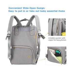 Bags | Gray Diaper Backpack Last One | Poshmark